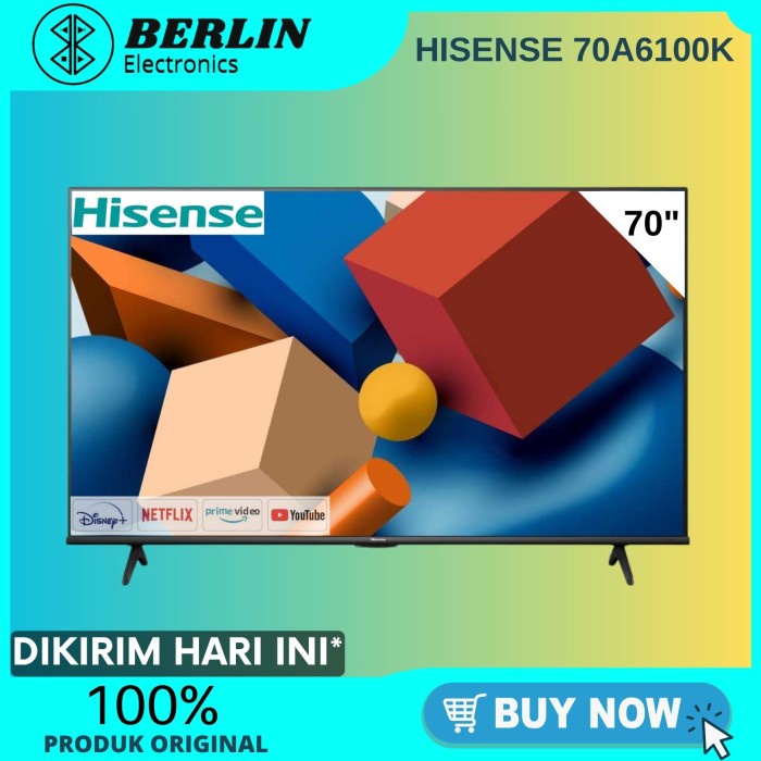 Jual Hisense 70 inch Smart TV UHD 4K HDR Dolby Vision Hisense 70A6100K ...