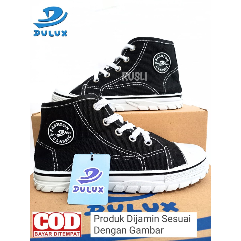 Jual Sepatu Sekolah Anak Tali Tinggi Pria Wanita Sol Injeksi Kuat Dulux ...