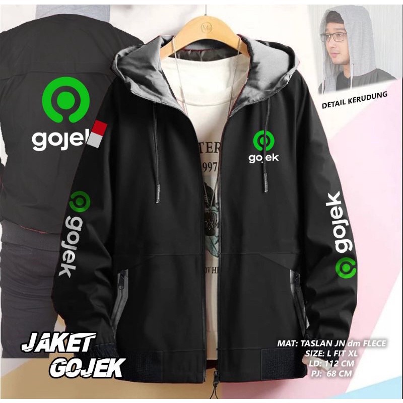 Jual JAKET PRIA BOLAK BALIK KEREN BOMBER HOODIE SABLON GOJEK / GRAB ...