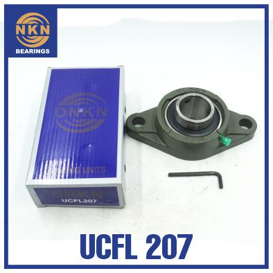 Jual Bearing Unit UCFL 207 NKN Diameter As 35 mm UC207 + FL207 Original ...