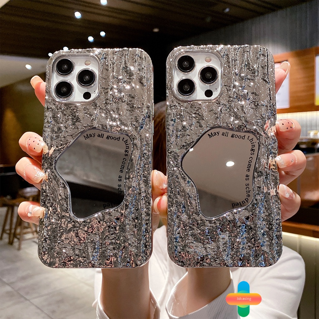 Jual 3D Casing Fashion Rock Grain Wrinkle Mirror Case HP IPhone 6 7 6S ...