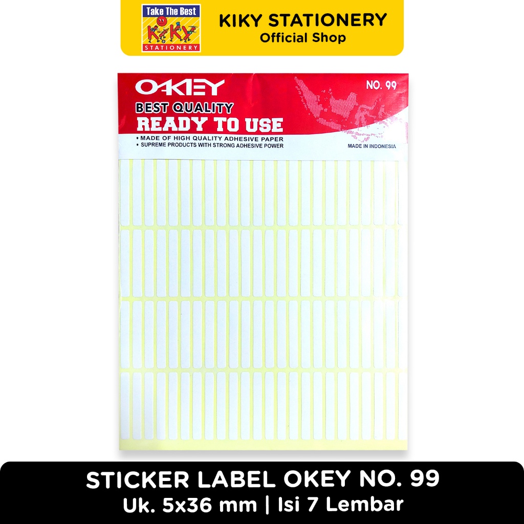 Jual Sticker Label / Label Harga Okey No.99 ( 5 x 36mm ) | Shopee Indonesia