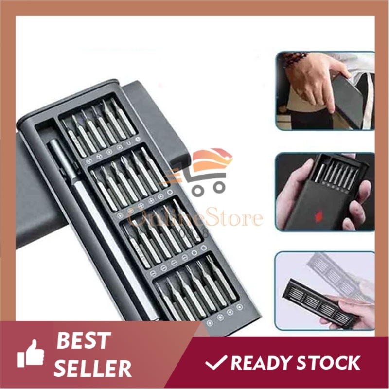 Jual OS-J304-Obeng 24 in 1 Precision Magnet Screwdriver Kit Set ...