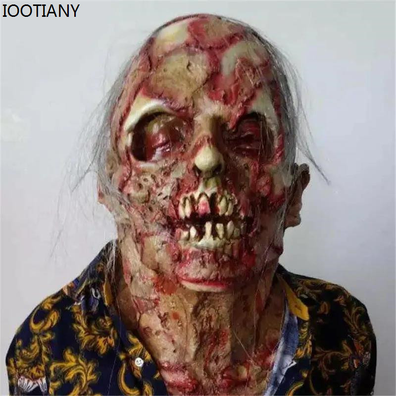 Jual Halloween Party Horror Zombie Mummy Cosplay Latex Mask Bloody ...