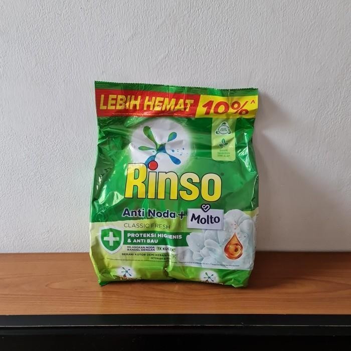 Jual RINSO MOLTO DETERGENT BUBUK 2 POUCH UKURAN 1.2kg/ RINSO BUBUK ...