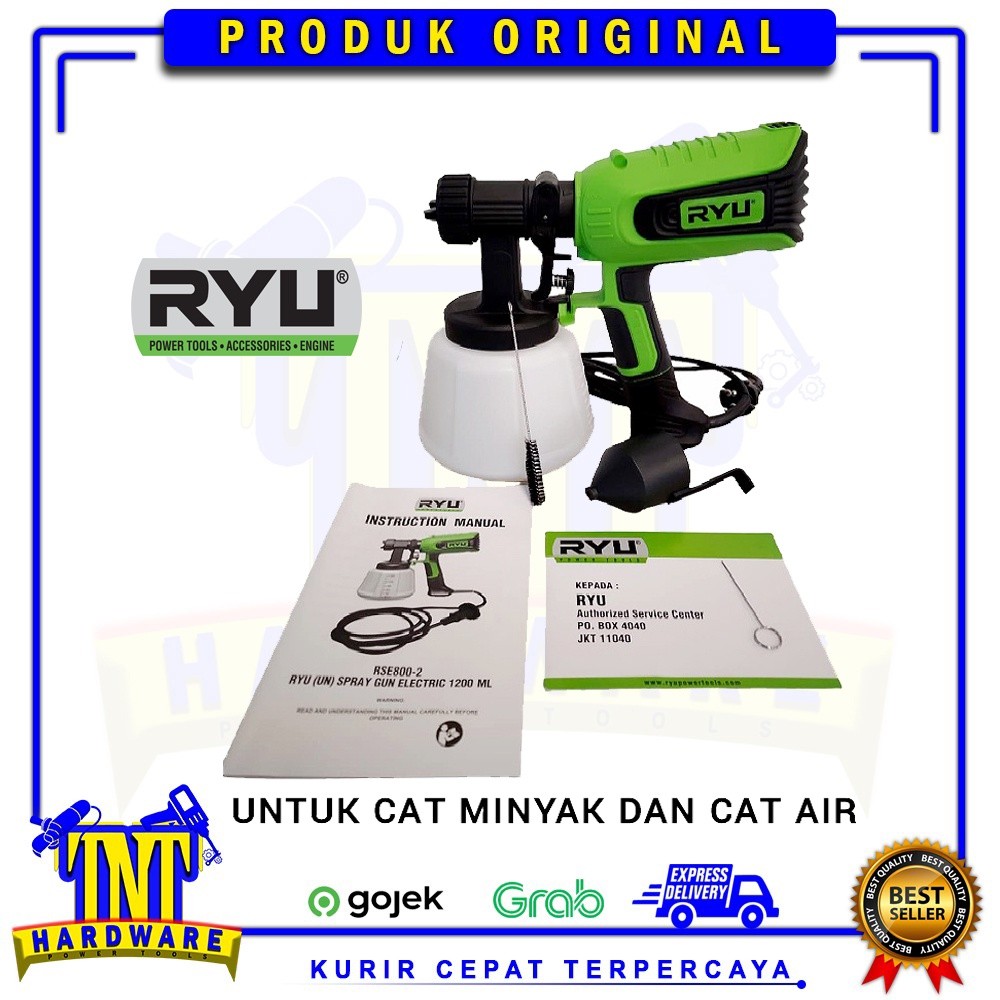 Jual RYU RSE 800-2 SPRAY GUN ELEKTRIK - UNTUK CAT MINYAK THINNER & CAT ...