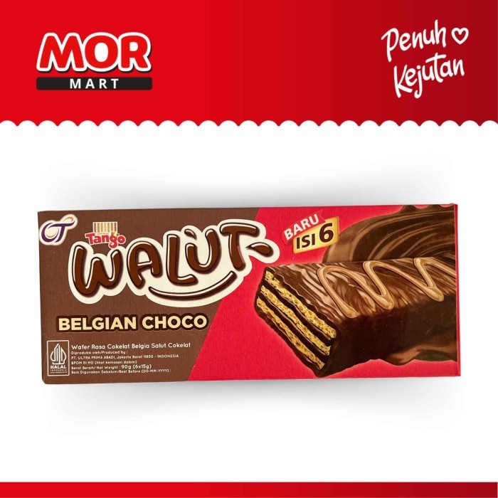 Jual Wafer Tango Walut Belgian Choco 90g [1 Box Isi 6 Pcs @15g] | Shopee Indonesia