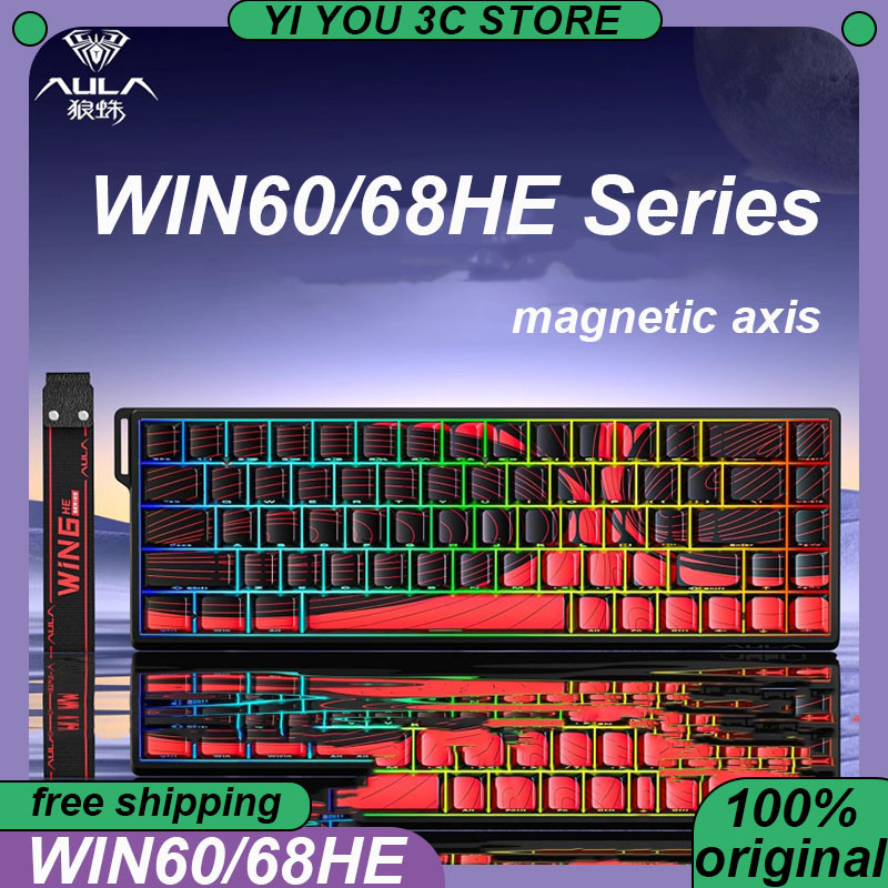 Jual AULA WIN60 WIN68 HE MAX Magnetic Switch Mechanical Keyboard Wired ...