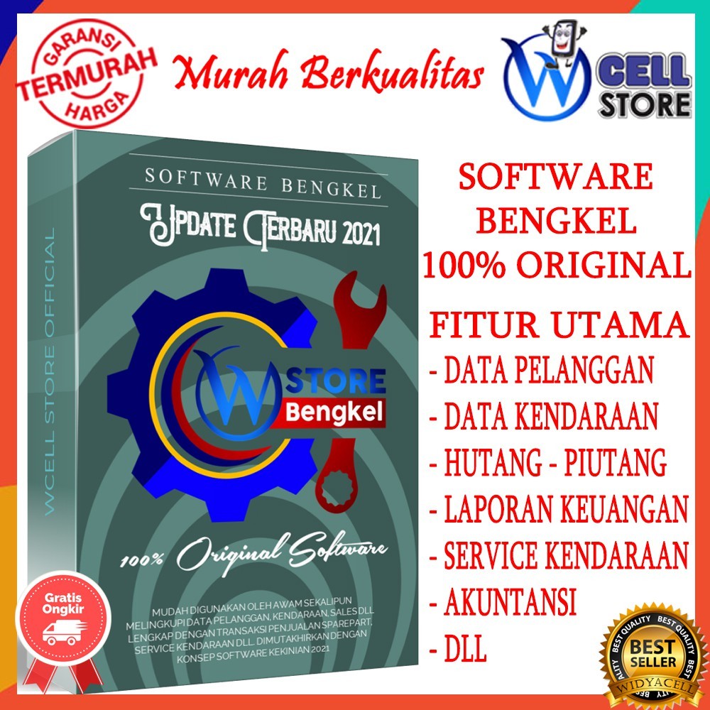 Jual SOFTWARE APLIKASI PROGRAM BENGKEL SERVICE MOBIL DAN MOTOR WCELL STORE 100% ORIGINAL ...