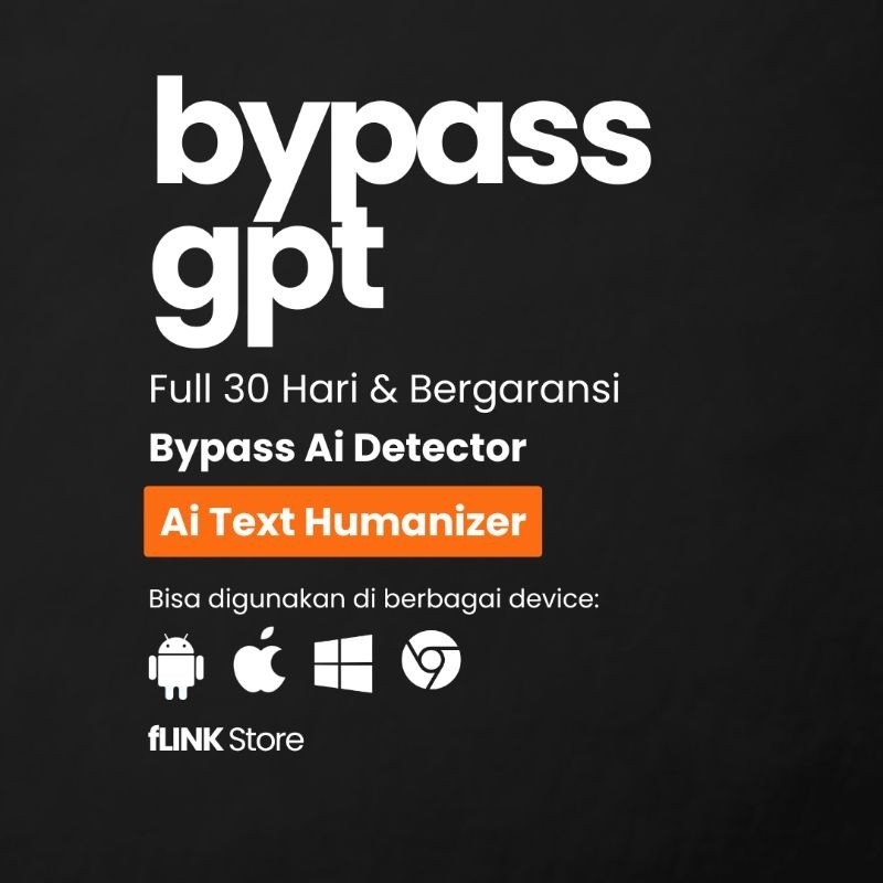 Jual BYPASSGPT AI TEXT HUMANIZER UNLIMITED 30 HARI | Shopee Indonesia