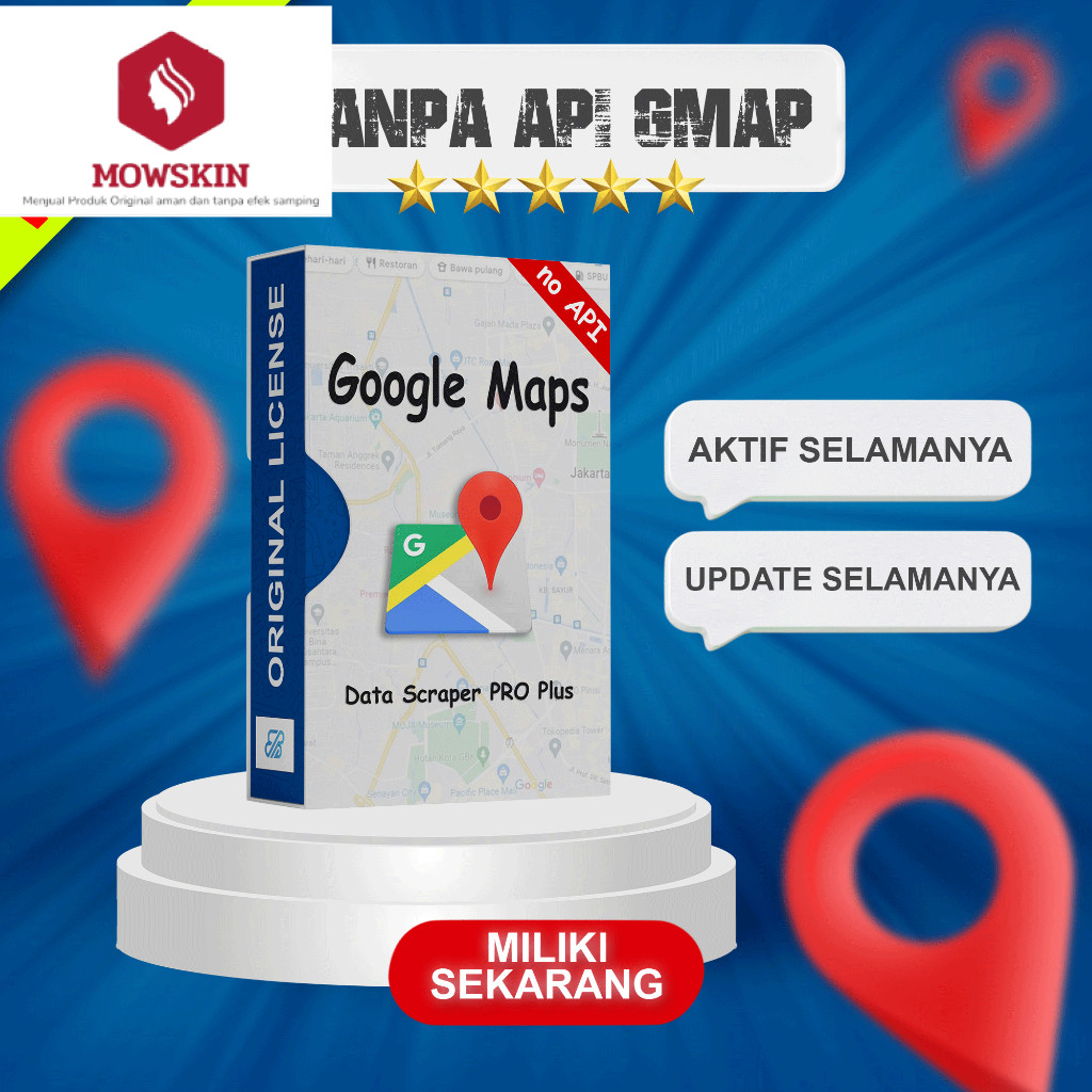 Jual Lifetime Google Maps Data Scraper PRO Original | Gmaps Extractor ...