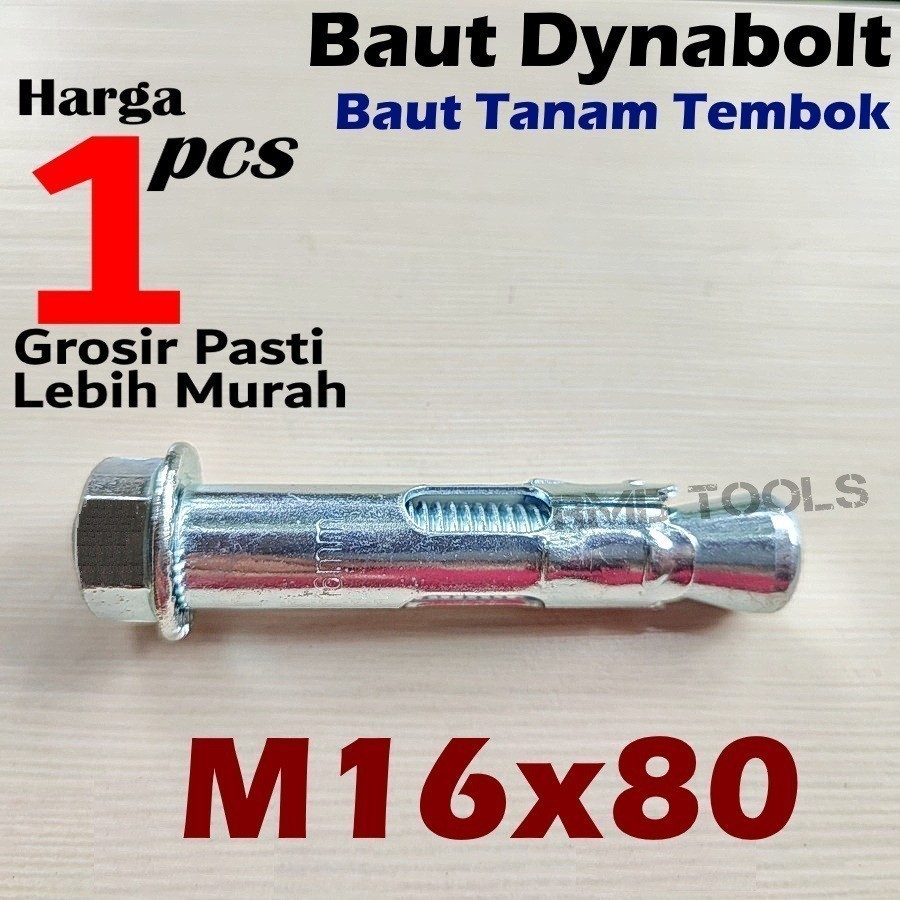Jual Baut Dynabolt M16x80 Putih Dinabolt Tanam Tembok Bracket Set 16 x 80 | Shopee Indonesia