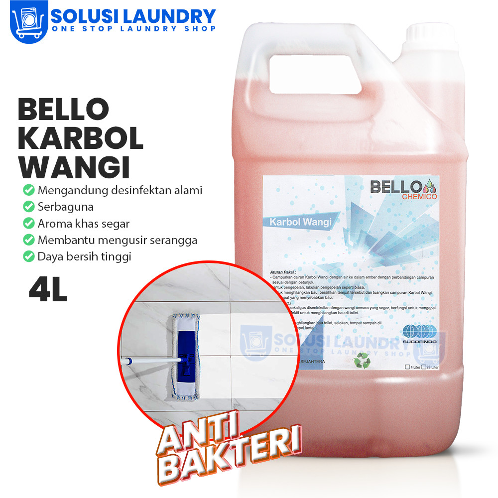 Jual Karbol Sabun Lantai Pembersih Lantai Sereh Sabun Toilet Bello Karbol 4L | Shopee Indonesia