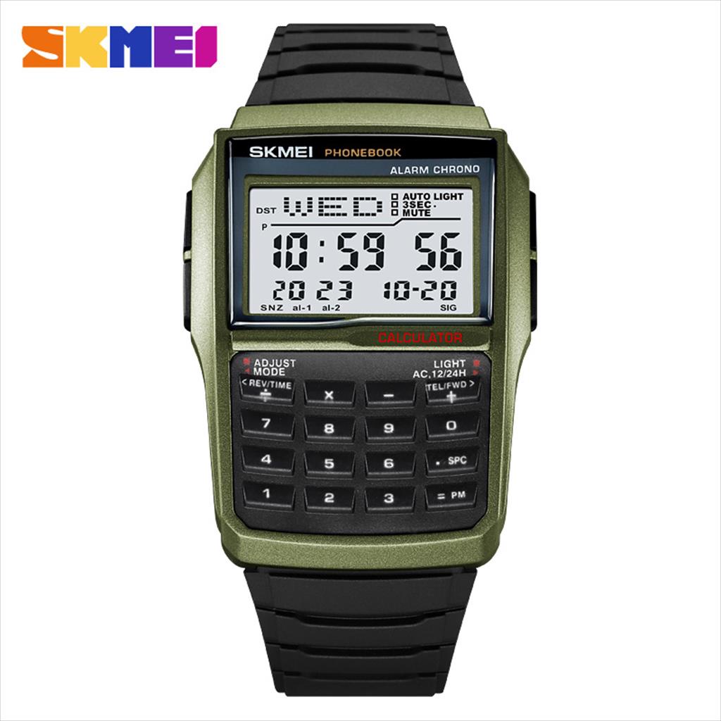 Jual Jam Tangan Kalkulator Pria Digital LED SKMEI 2255 Original ...