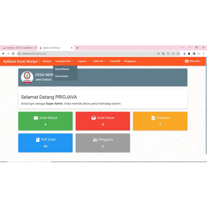 Jual aplikasi surat masuk dan keluar php | source code php surat masuk | Shopee Indonesia