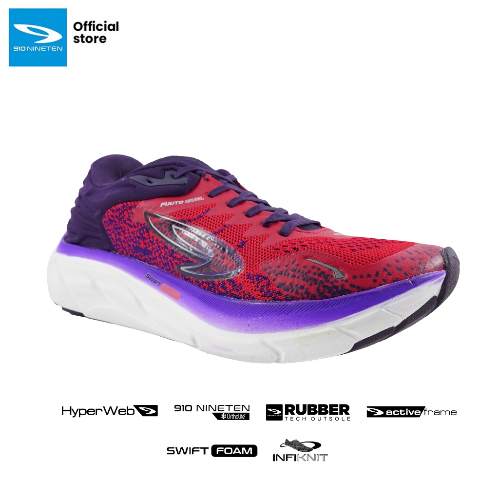 Jual 910 nineten FUUTO RIVAL Sepatu Lari - Ungu/Merah/Abu | Shopee ...