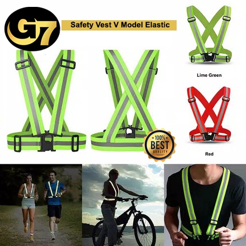 Jual Rompi Safety First K3 Proyek Model V Elastis Safety Vest Olahraga ...