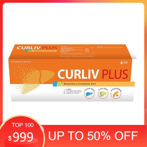Jual CURLIV PLUS KAPLET BOX ISI 60 - Menjaga Fungsi Hati | Shopee Indonesia