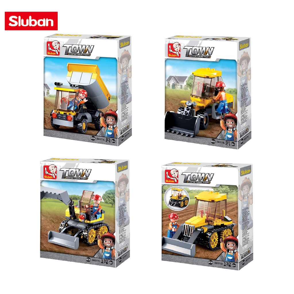 Jual Sluban Bricks Truk Konstruksi Bangunan Town Construction M38-B0377 ...
