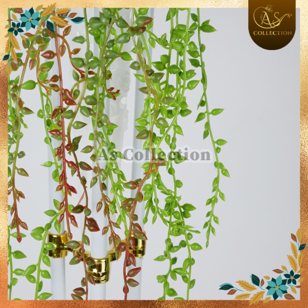 Jual DAUN JUNTAI MELINJO ARTIFICIAL DAUN SUKULEN KUACI GANTUNG JUNTAI ...
