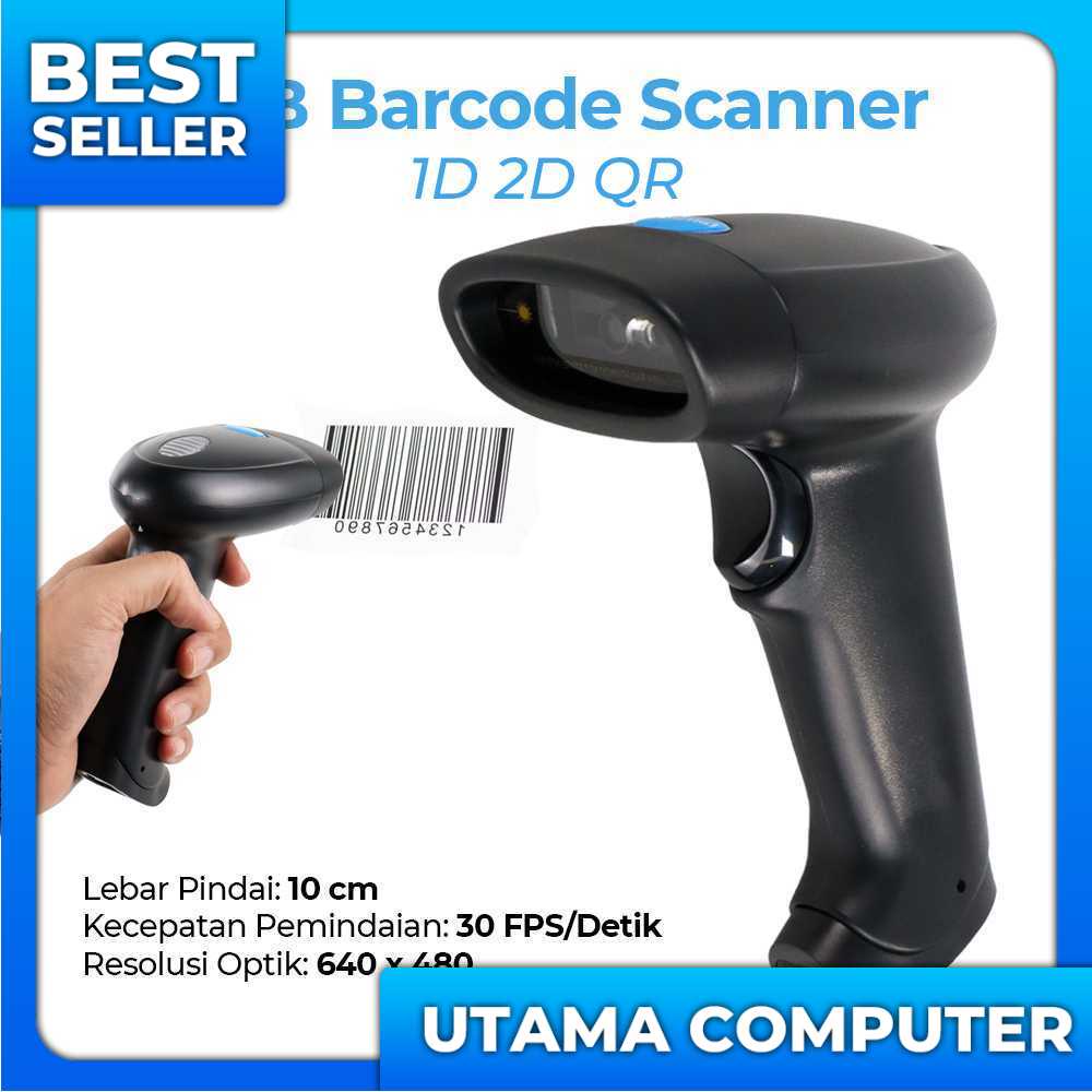 Jual USB Barcode Scanner Scan Nota Struk Kasir Taffware 1D 2D QR - YK ...