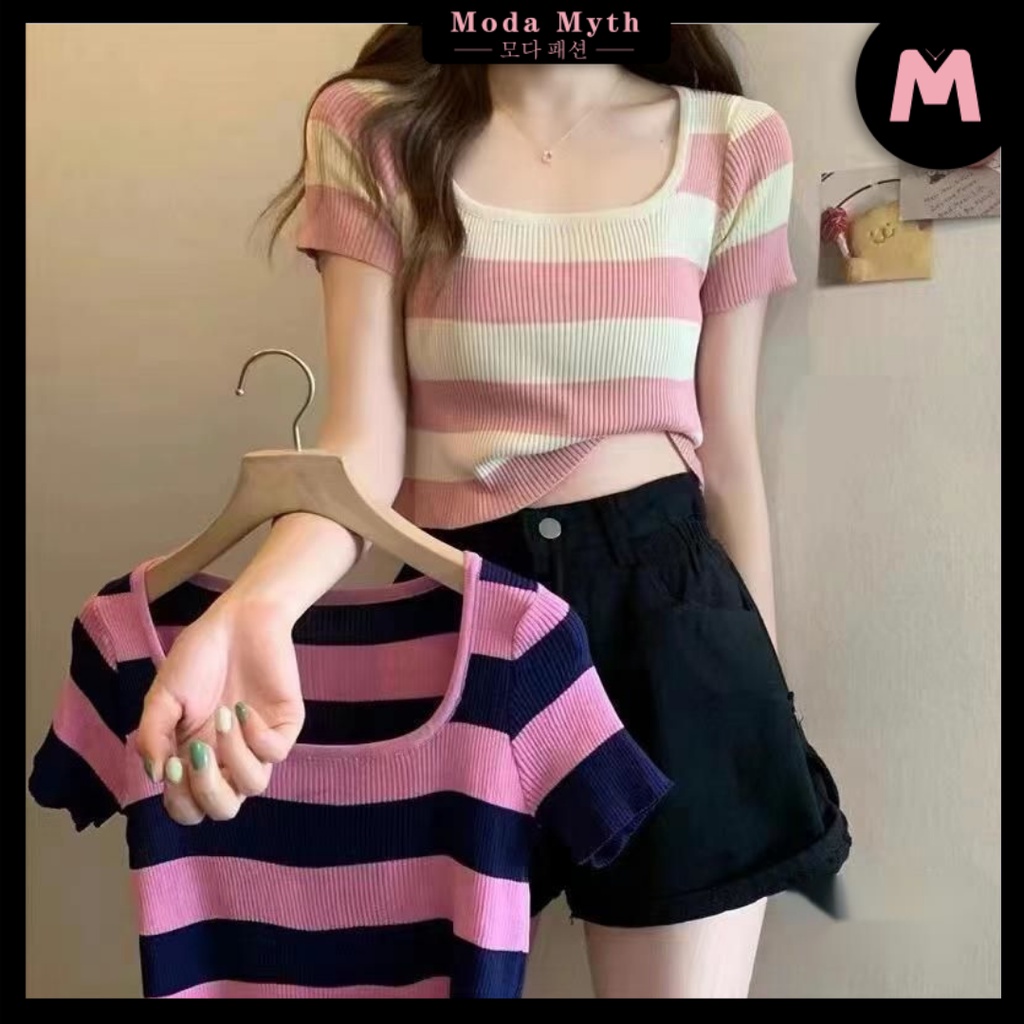 Jual MODAMYTH A01 - ATASAN CROP TOP WANITA IMPORT | Shopee Indonesia