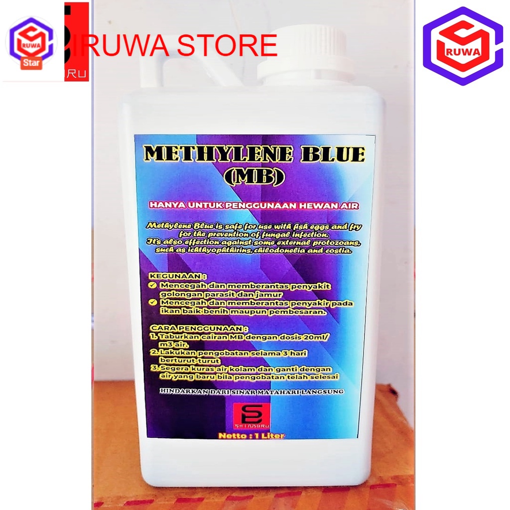 Jual MB 1L METHYL BLUE / METHYLENE BLUE 1 LITER OBAT IKAN 1L SHINBORU | Shopee Indonesia