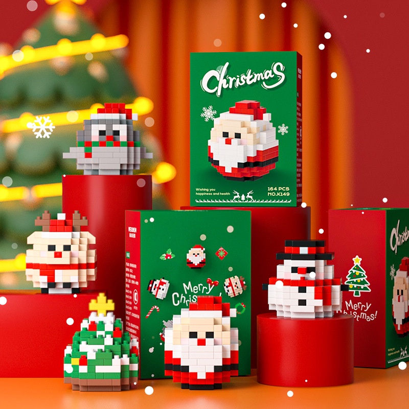 Jual [randomfinds] CHRISTMAS Gift DIY Bricks Lego Mini Toys Natal Model ...