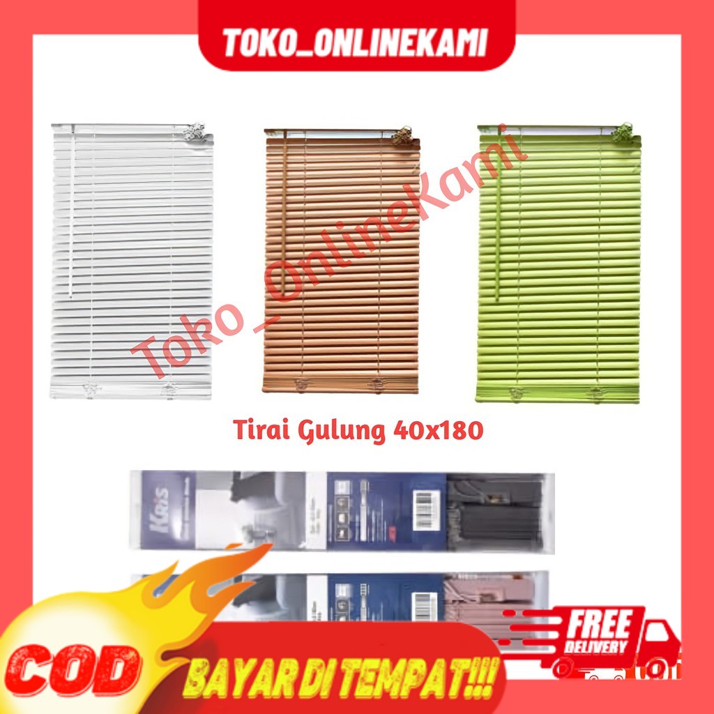 Jual Krey Pvc 40 X 180/Tirai Gulung/Venetian Blinds/Kerey Pvc/Korden ...