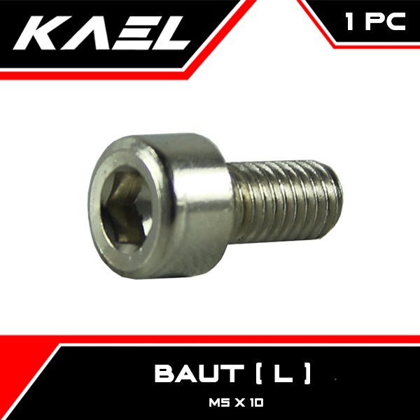 Jual Baut L L4 M5x10-5X10-M 5 x 10 P Pitch 0.8 Kunci K 4 Baud Bolt ...
