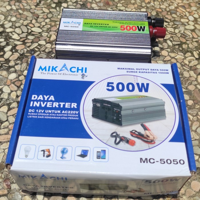 Jual Power Inverter DC to AC Mikachi 500 Watt 12V Ke 220V Pengubah Arus ...