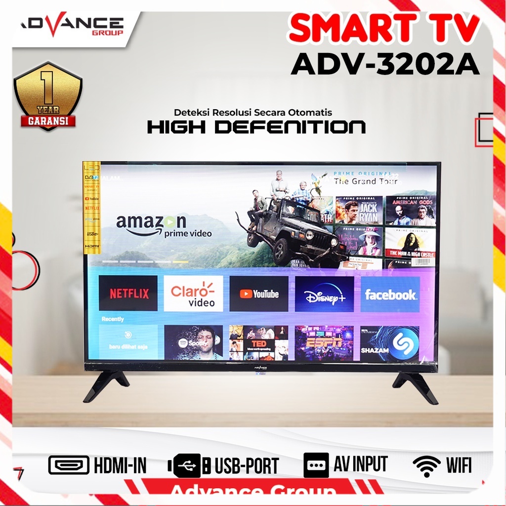 Jual Advance 32 inch Smart TV ADV3202A tv digital Android 12 YOUTUBE ...