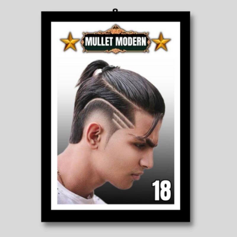 Jual Poster kayu model rambut barbersop / poster pangkas rambut terbaru ...