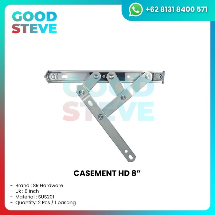 Jual Engsel Casement Aluminium UPVC HD 8" Stainless | Shopee Indonesia