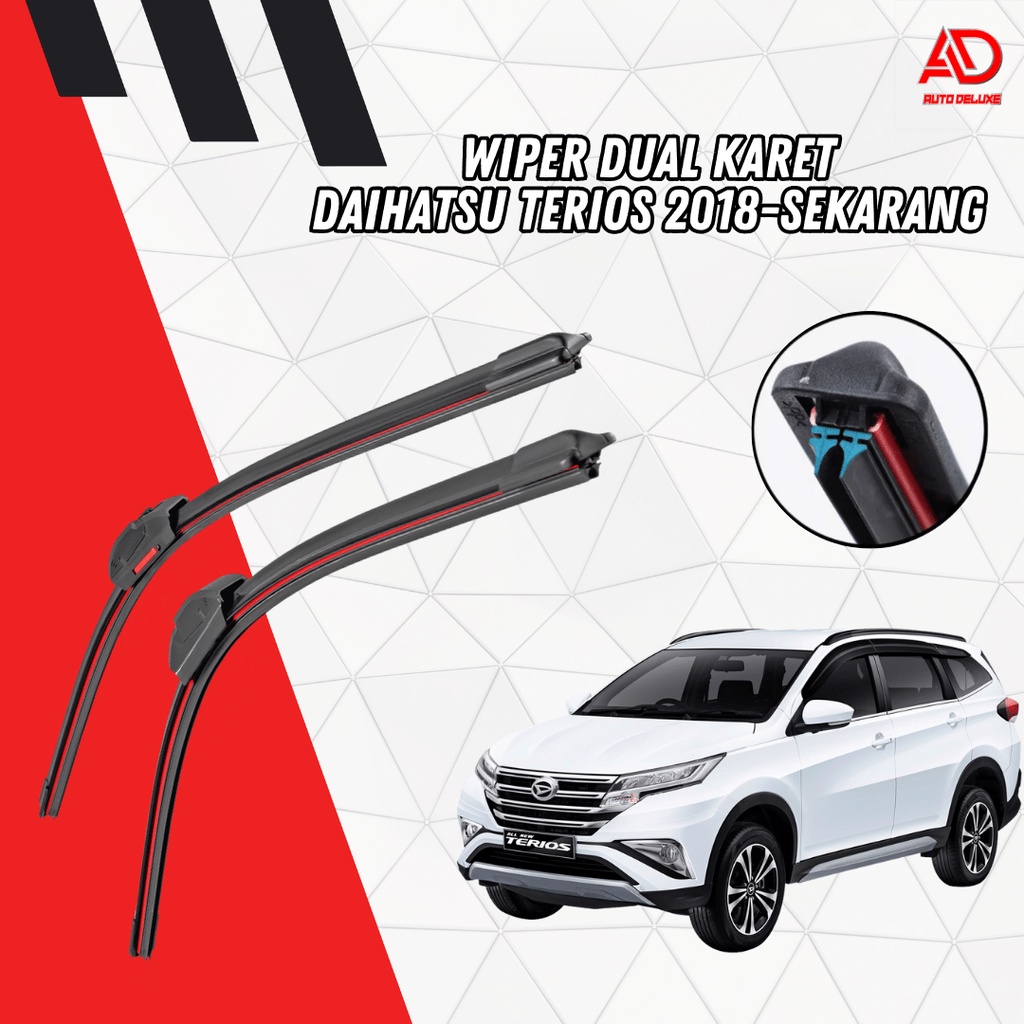 Jual Wiper Dual Karet Double Karet Daihatsu All New Terios 2018 - Sekarang Model Karet Ganda ...