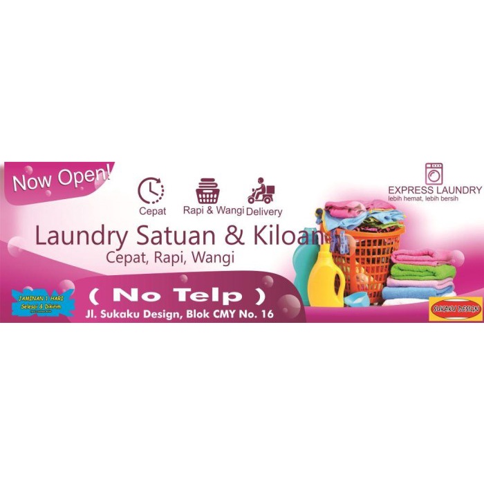 Jual SG97 SPANDUK / BANNER USAHA LAUNDRY 3 x 1 meter - 3x1 | Shopee ...