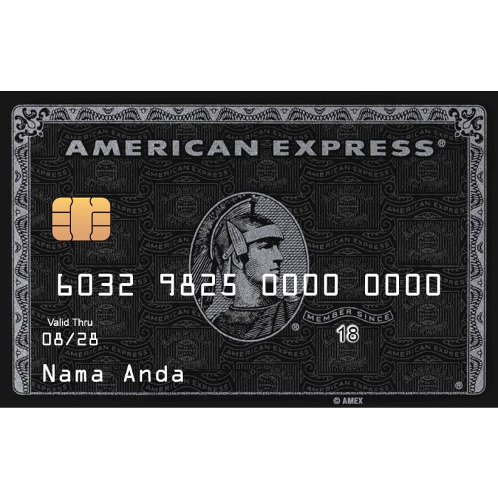 Jual New Arrival Kartu American Express Custom AMEX Card E-Money cetak ...