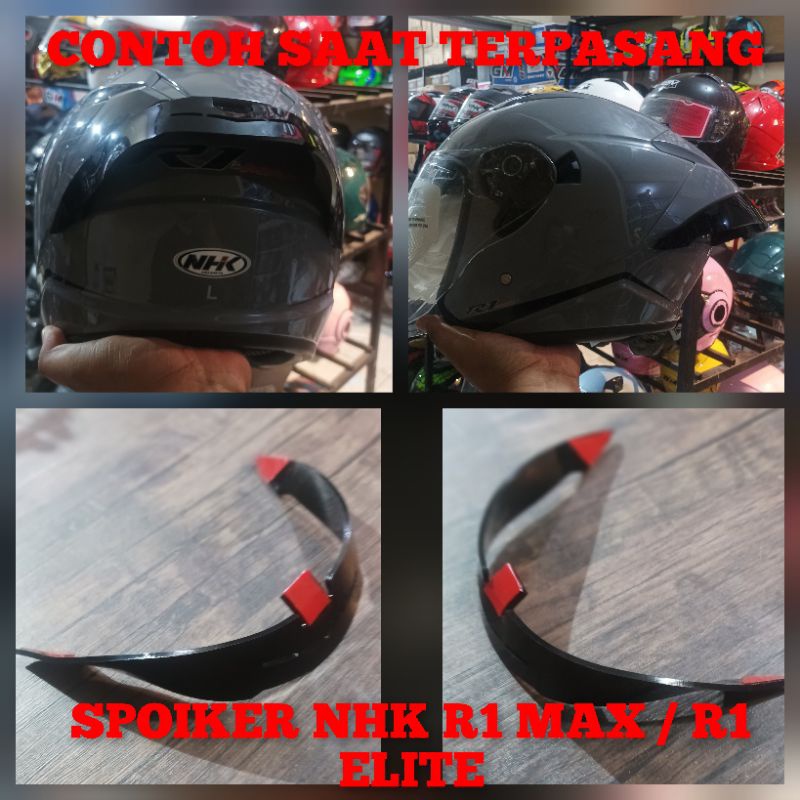 Jual SPOILER HELM NHK R1MAX ALL VARIANT | SPOILER HELM NHK R1 ELITE ...