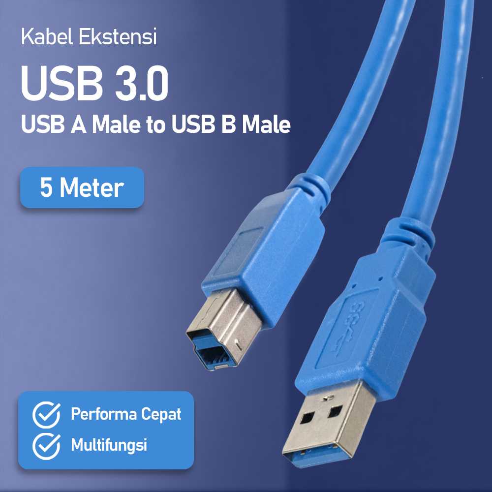 Jual RBT Kabel Ekstensi USB 3.0 USB A Male to USB B Male 5M - RBT-5 ...