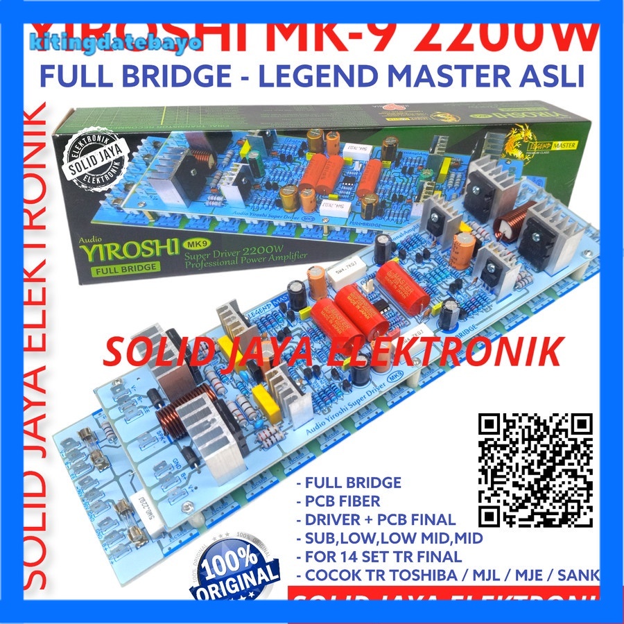 Jual Kit Driver Power Yiroshi Mk9 Mk 9 Mk-9 2200W Tanpa Transistor Tr ...