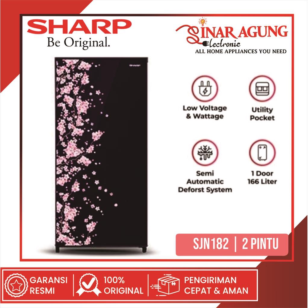 Jual [COD] KULKAS / LEMARI ES SHARP SJN182DVB / SJN-182D / SJN-182 ...