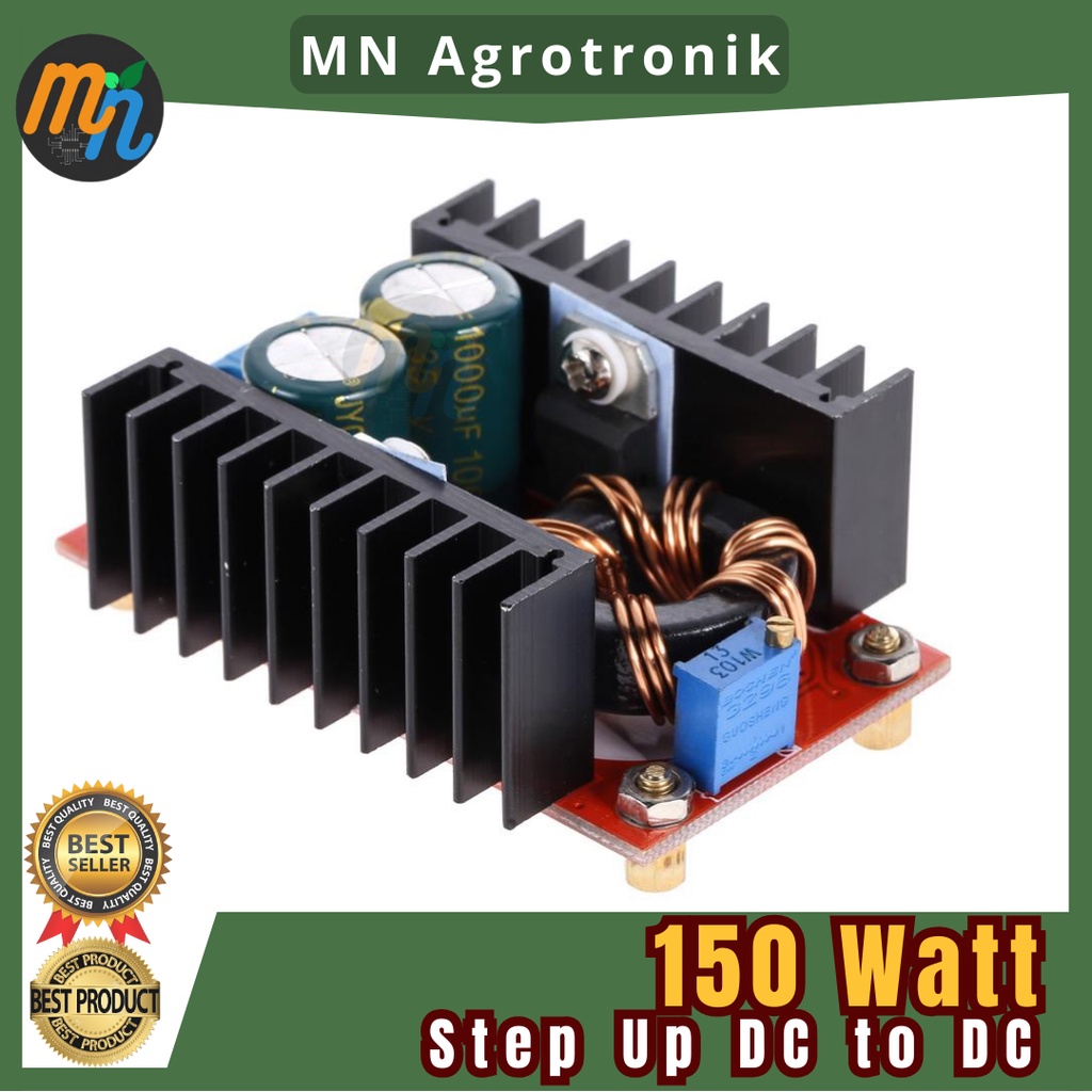 Jual 150W DC STEP UP BOOST CONVERTER 6A 10-32V TO 12-35V MODULE ...