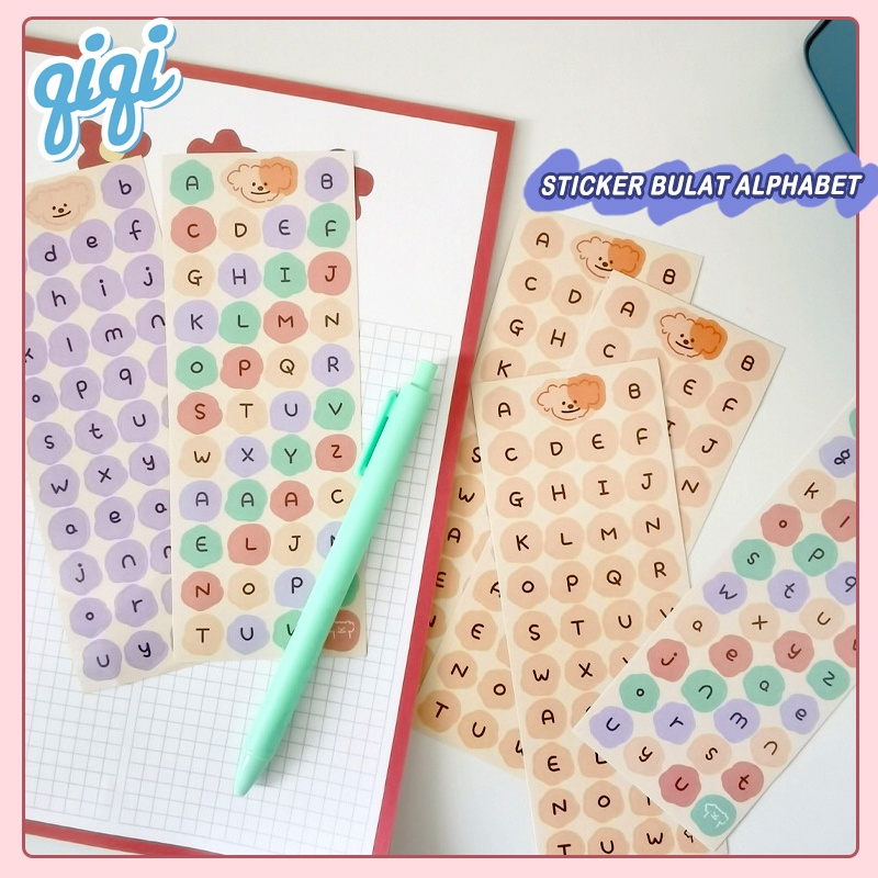Jual Sticker Bulat Alphabet A-Z/Sticker lucu - Qiqi Treasure | Shopee ...
