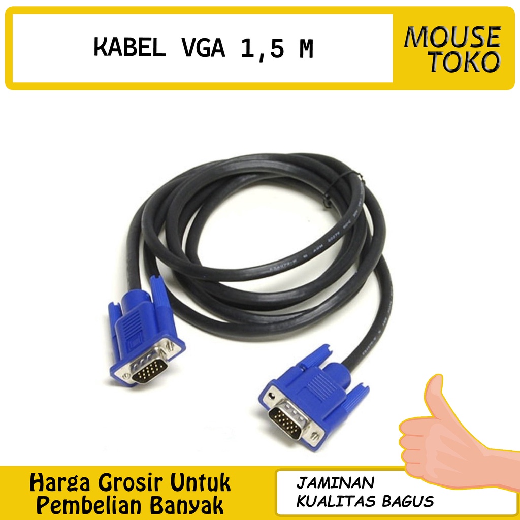 Jual KABEL VGA 1.5M / VGA 1.5 METER / VGA 1.5 M DIGITAL | Shopee Indonesia