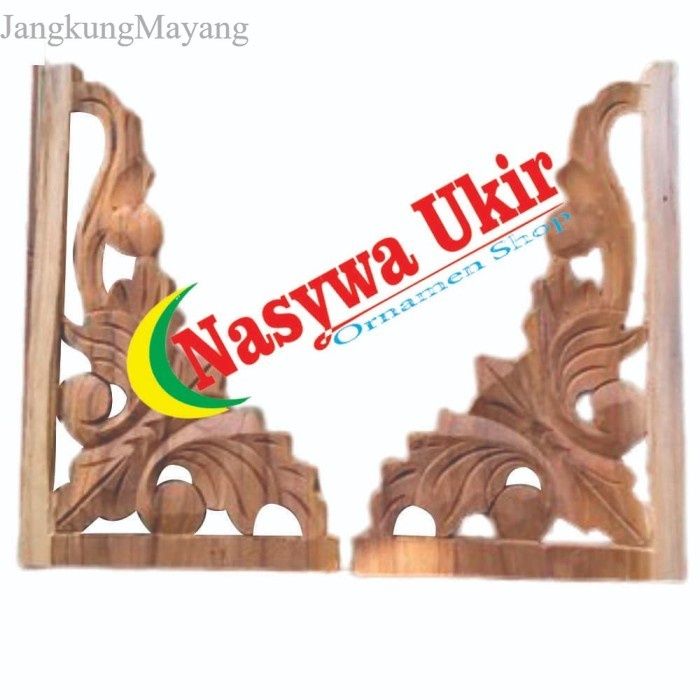 Jual ukiran tempel ornamen ukir dari bahan kayu mahoni populer murah ...