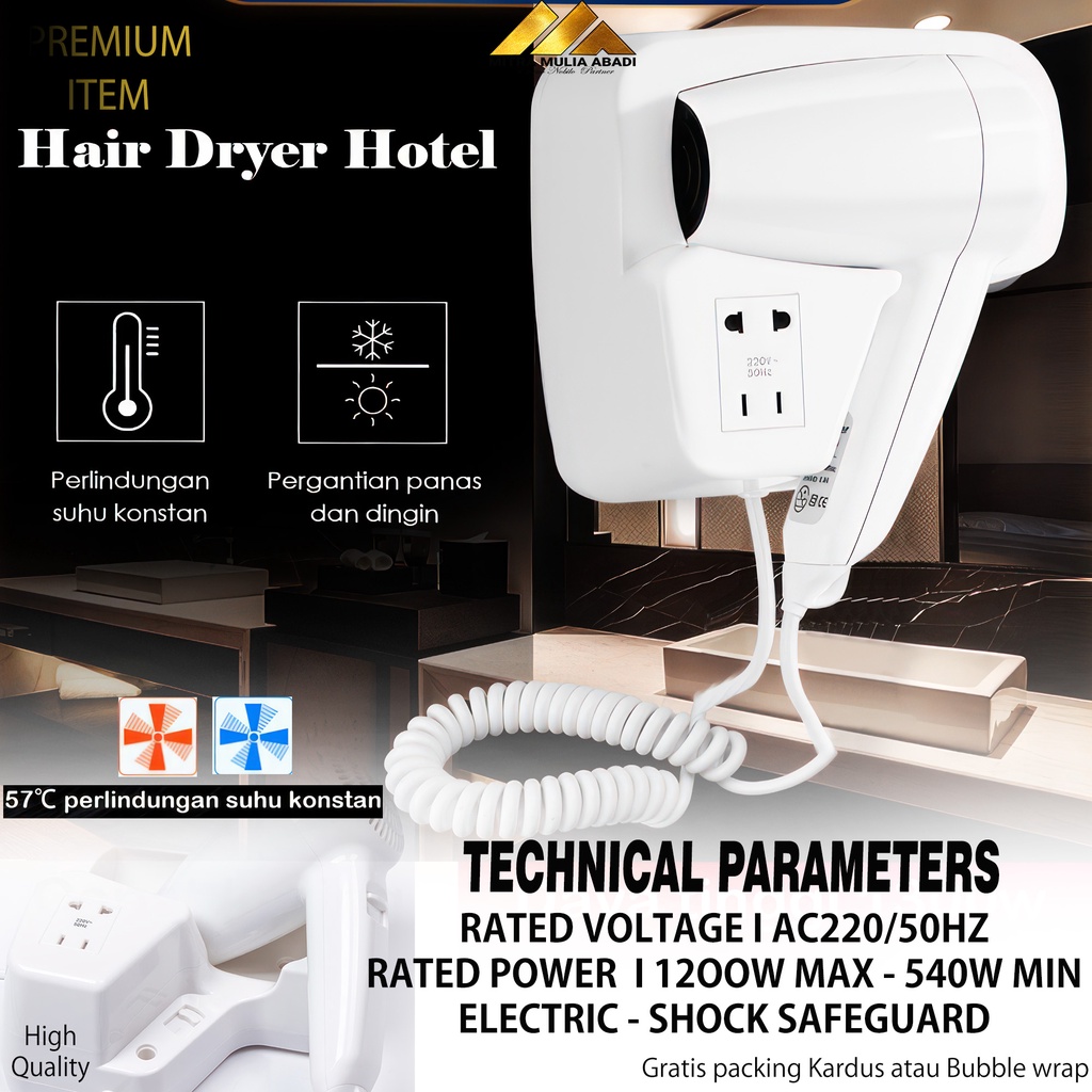 Jual Hair Dryer hotel / Hair drayer dinding Hotel Udara Panas Dan ...