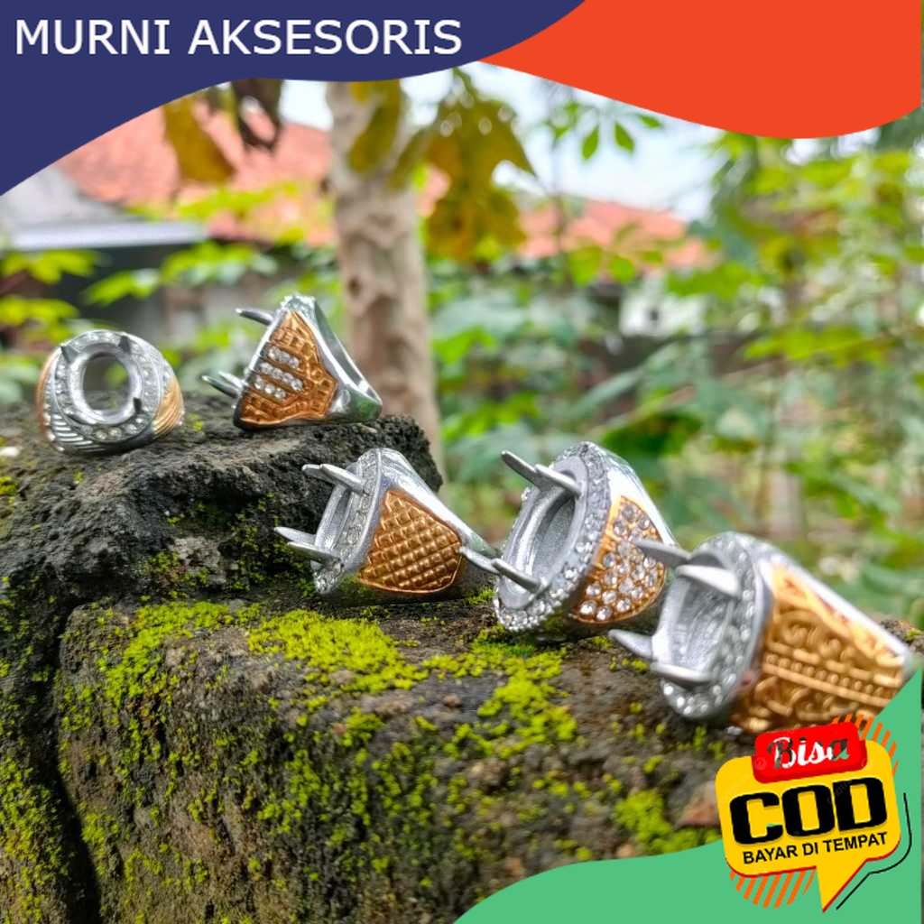 Jual Murni Aksesoris. Ring Cincin Batu Akik / Emban Ring / Cangkang ...