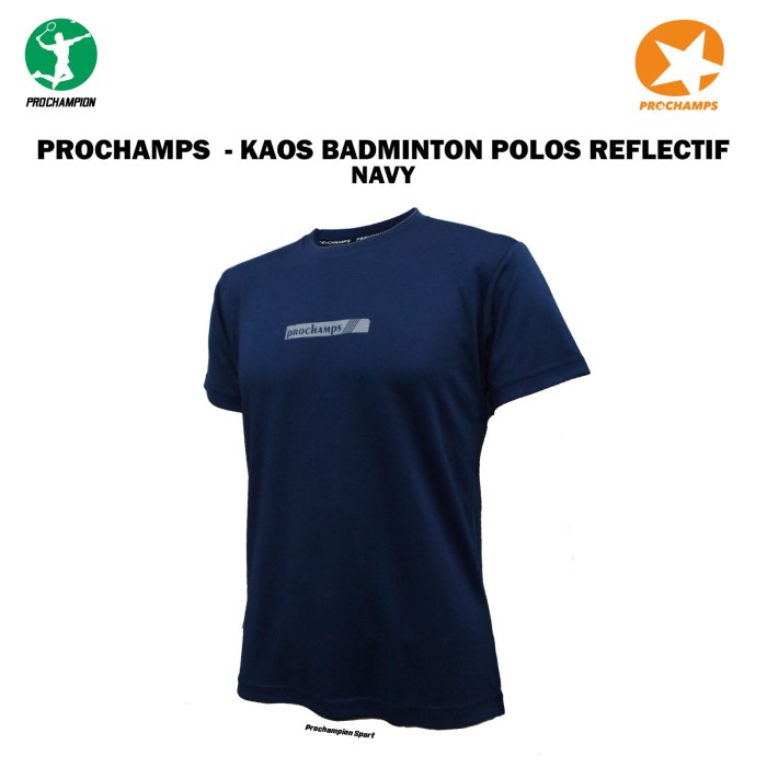 Jual Kaos Jersey Badminton Prochamp Polos DTF Navy (Reflectif) | Shopee ...