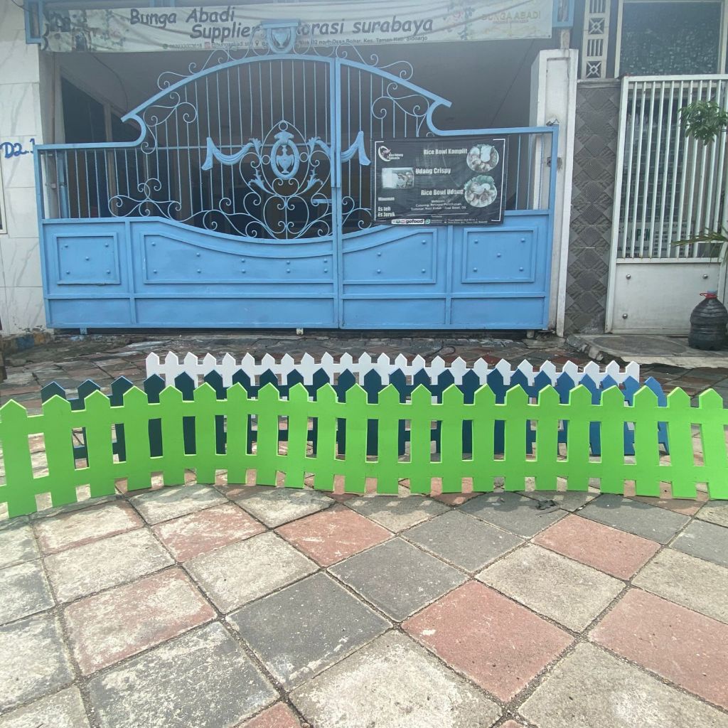 Jual pagar dekorasi tinggi 30cm pagar panjang -+ 220cm warna warni ...