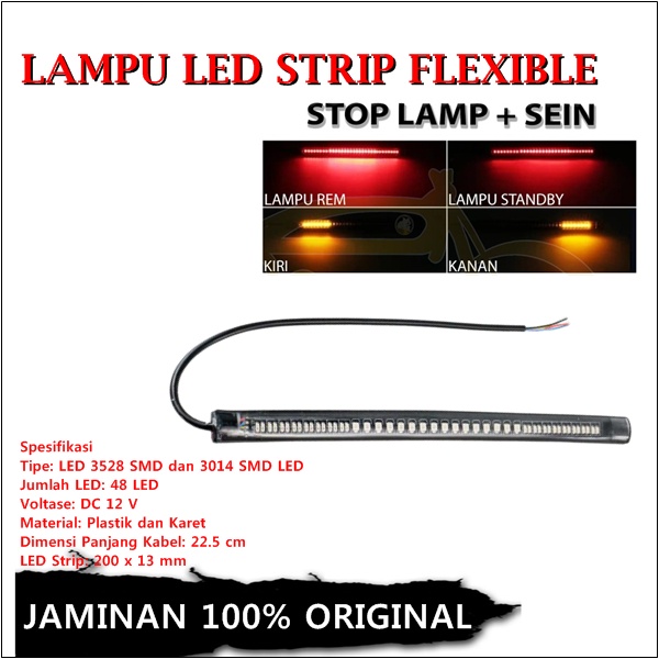 Jual Lampu Led Strip Indikator Rem Dan Sein Lampu Variasi Led Motor Belakang | Shopee Indonesia